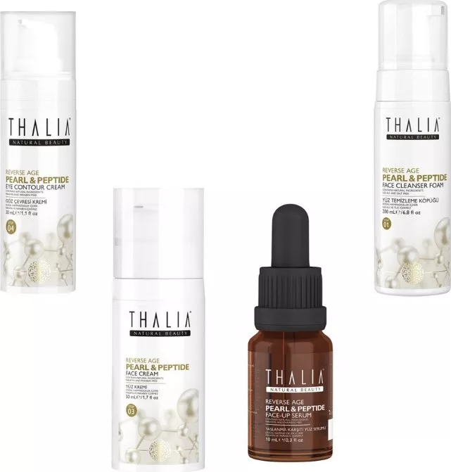 Pachet ingrijire fata Thalia Natural Beauty cu perle peptide si acid ...