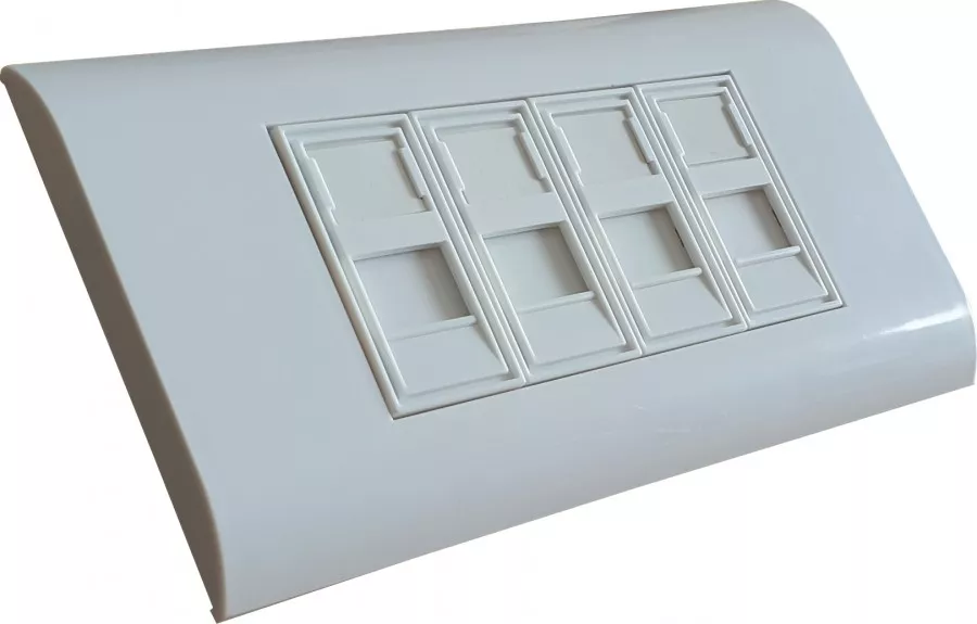 Priza 4 porturi voce/date cat6 LanKATT neecranata 4 x RJ45 - 80x148 UTP ...