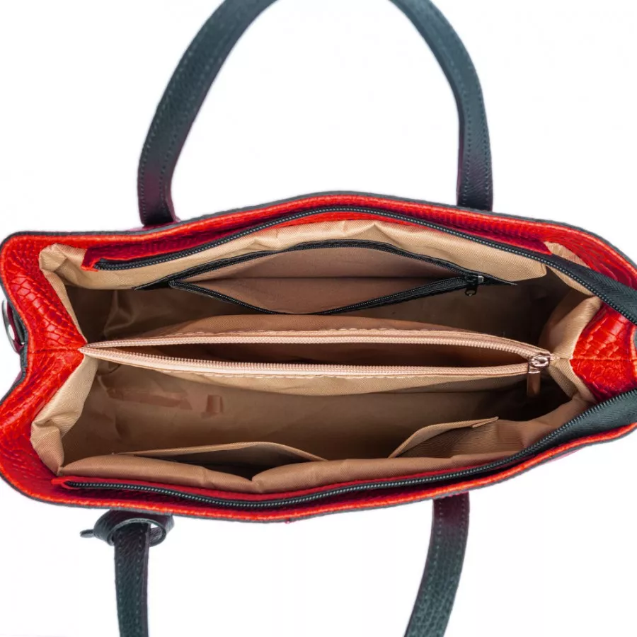 Poseta dama piele Toro Nero Rafa red RAFA - cel.ro