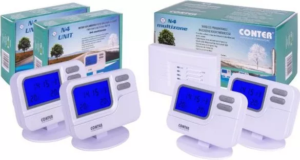 Termostat multizonal N4 programabil fara fir Conter N4-multizone - cel.ro