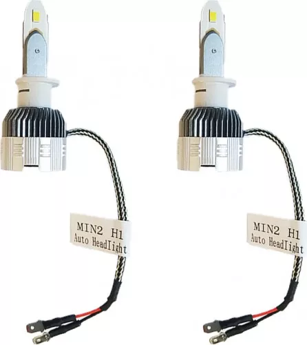 Set 2 becuri LED H1 Lumina ALBA 8000k Ventilatie Automata Fara Erori ...