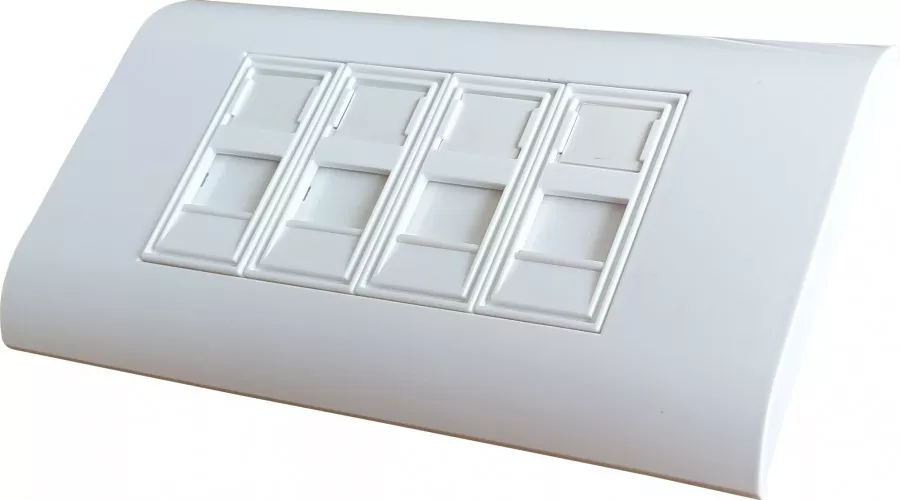 Priza 4 porturi voce/date cat6 LanKATT neecranata 4 x RJ45 - 80x148 UTP ...