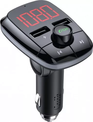 Modulator FM Bluetooth SRXA-ABFM50 USB microSD USB 2.4A Negru WIS ...