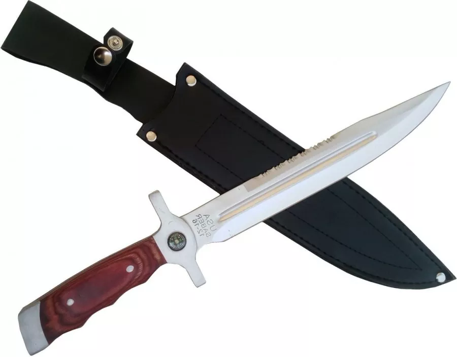 Set 2 Cutite tip Baioneta AK-47 34 5 cm Cutit Vanatoare busola teaca ...