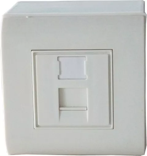 Priza simpla voce/date cat6 LanKATT ecranata 1 x RJ45 - 80x80 FTP ...