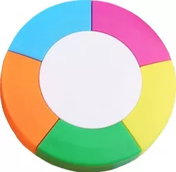 Marker de colorat 5 capete cu 5 culori in forma de Ozn | 70010061