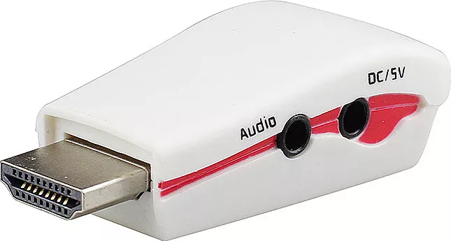 Adaptor convertor video 1080P HDMI tata la VGA feminin si cablu audio ...