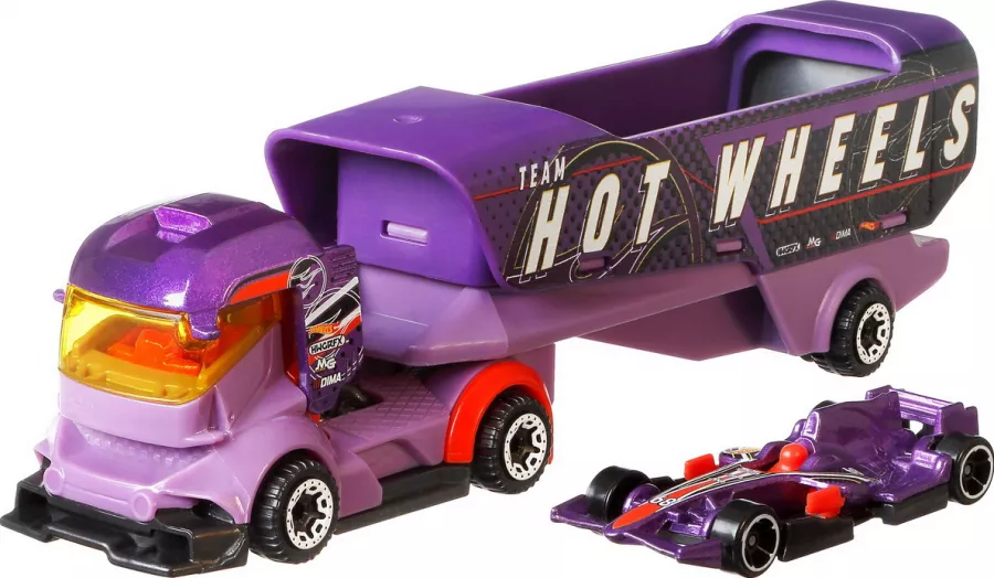 Set Camion Si Masina Sport Hot Wheels Big Rig Heat la CEL.ro