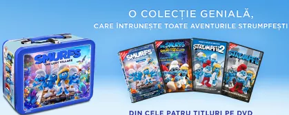 4 Filme Strumpfii Strumfii DVD LunchBox Metal 1001725 - cel.ro
