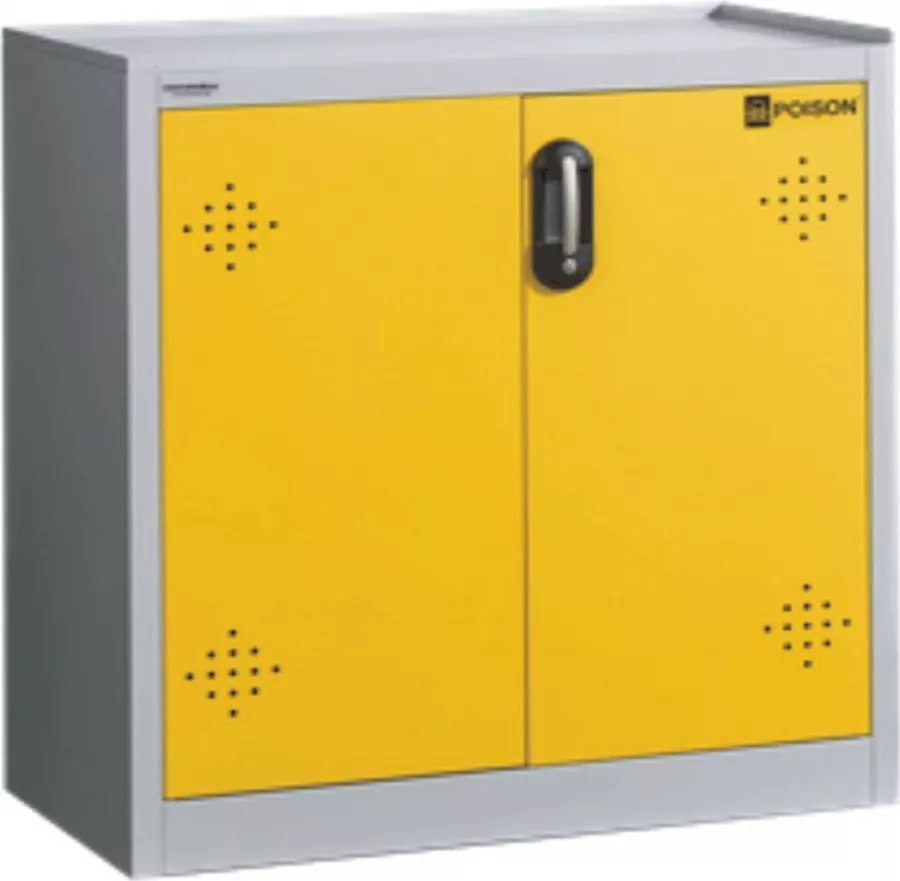 Dulap metalic pentru substante toxice cu 2 rafturi 930x500x1000 mm ...