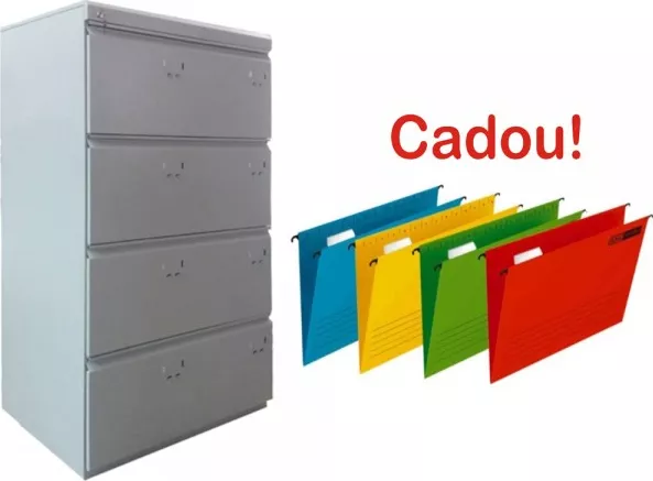Clasificator metalic dublu ASAMBLAT cu 4 sertare 840x610x1365 mm LxlxH ...