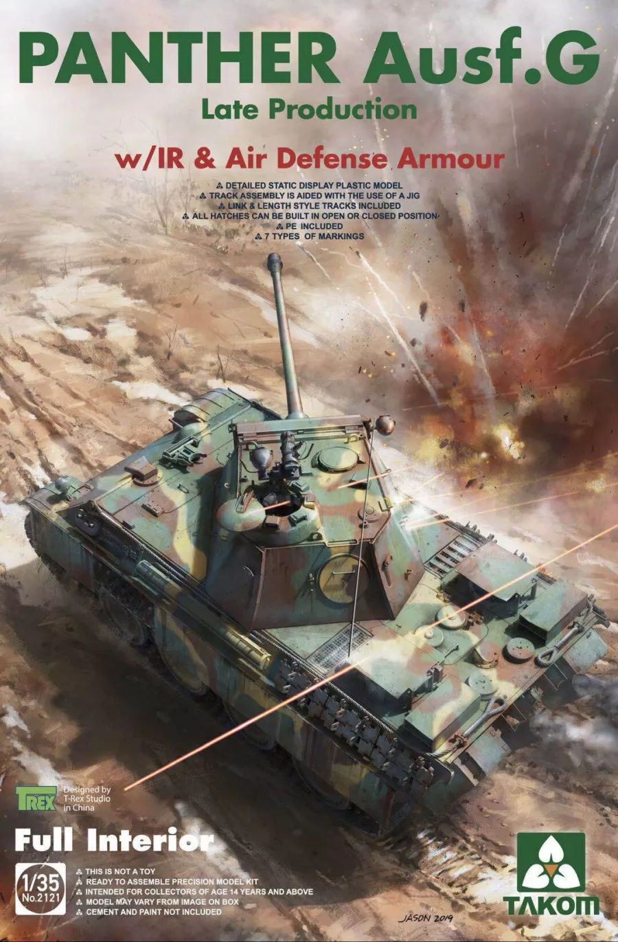 TAKOM 2121 - 1 35 German Panther Ausf. G Late w/IR and air defense full