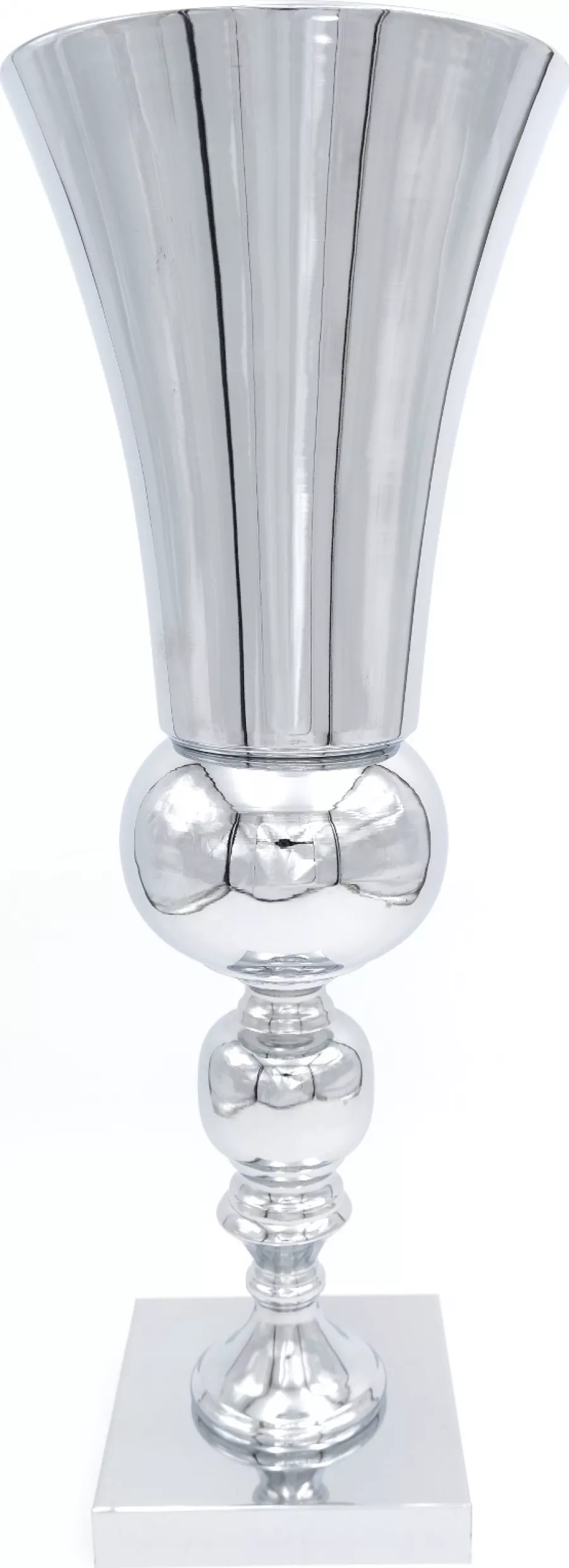 Vaza cu decor elegant simpla argintie 52 cm OEM 3tr7_208806275 - cel.ro