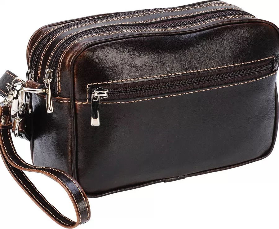 Borseta piele maro vintage MAGAZINUL DE GENTI model de mana si umar 034 ...