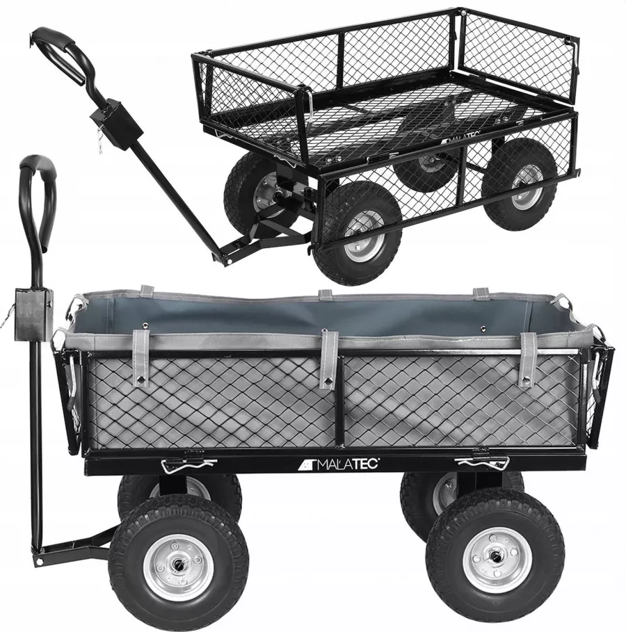 Carucior pentru gradina pereti rabatabili maxim 600 kg structura otel ...