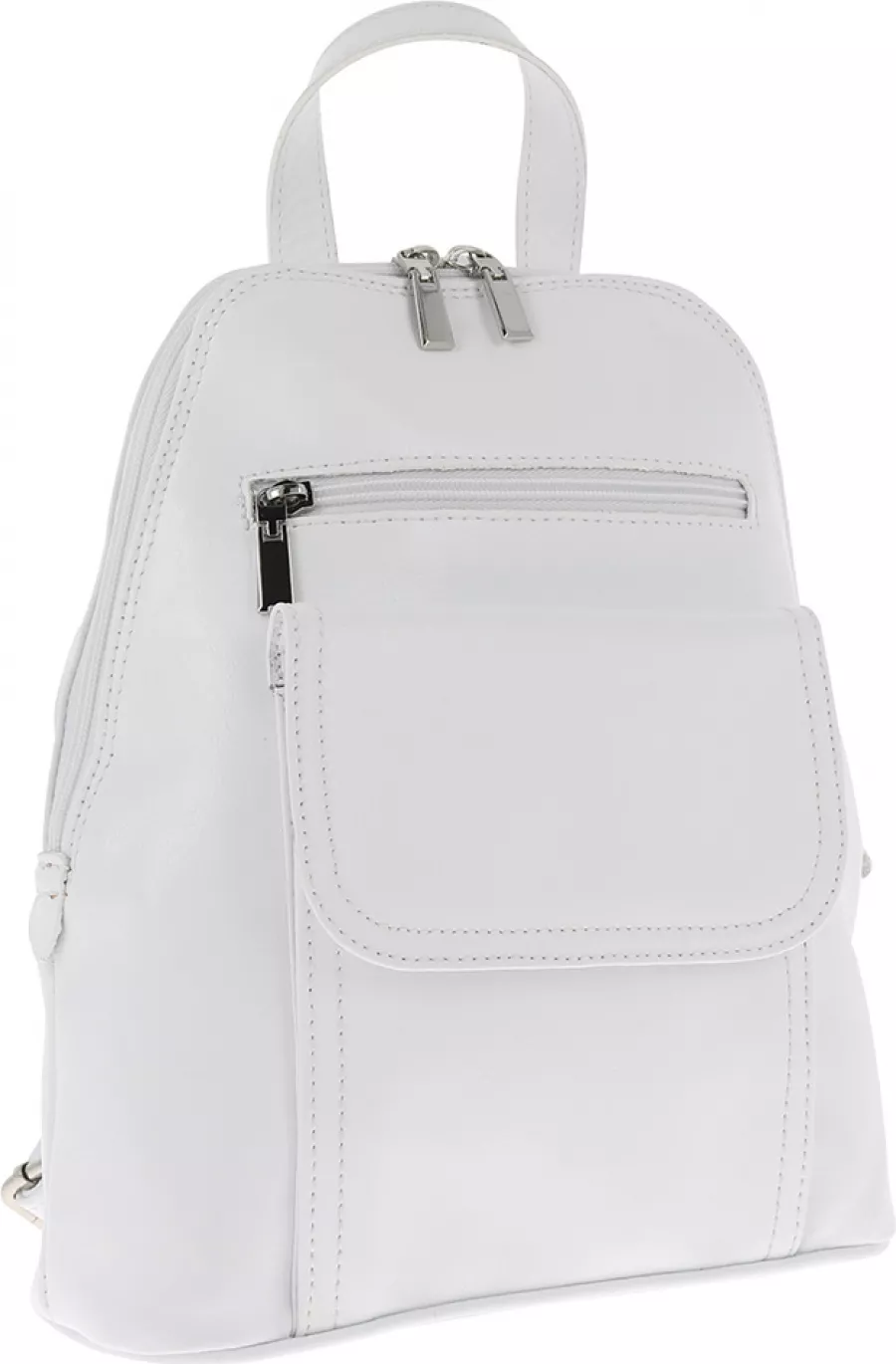 Rucsac de dama din piele naturala fina alba 119 MAGAZINUL DE GENTI 5333 ...