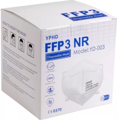 Set masti YPHD protectie FFP3/KN99 CE ambalate individual in cutie cu 20 buc. - cel.ro