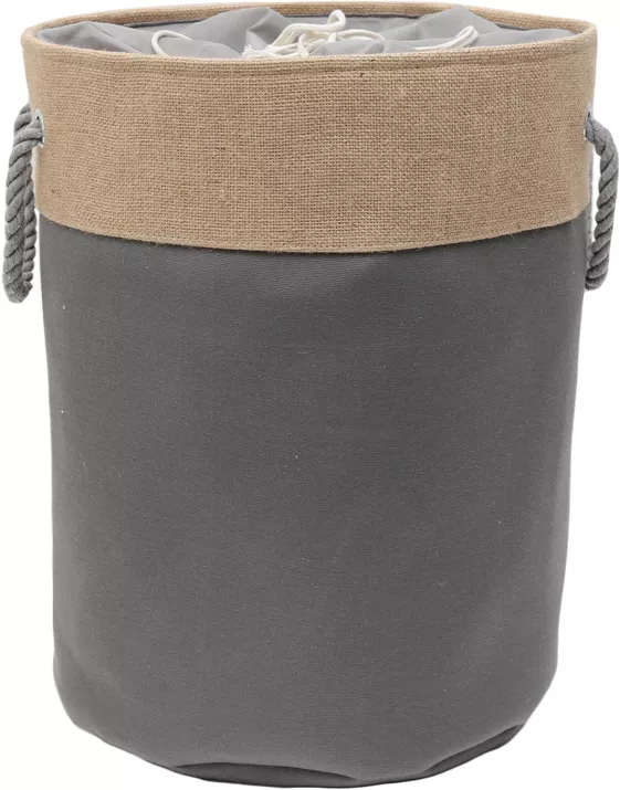 Cos textil rufe baie rotund RAKI OROPOL 40xH50cm gri MN0188146