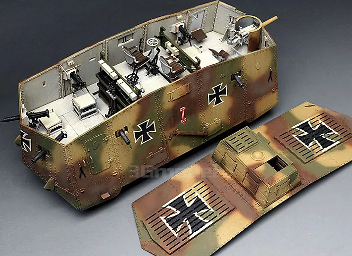 MENG TS-017 - 1 35 GERMAN A7V TANK KRUPP 5hql_996004642 - cel.ro