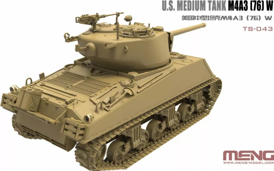 MENG TS-043 - 1 35 U.S. MEDIUM TANK M4A3 76 W SHERMAN psmc_996004646 ...