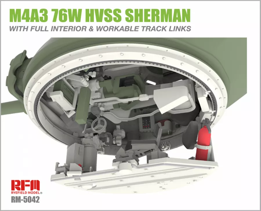 Rye Field Model 5042 - 1 35 M4A3 76W HVSS Sherman w/full interior svu6 ...