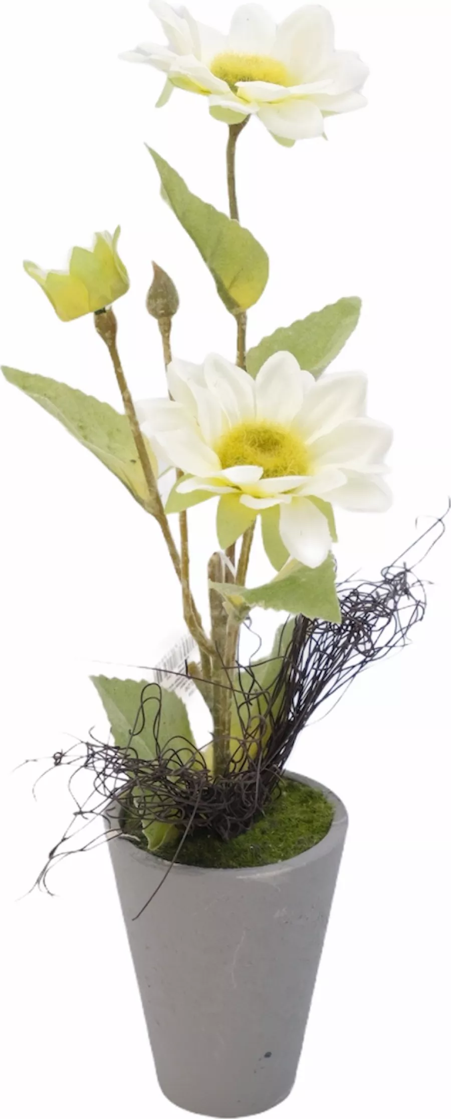 Floare ornamentala in ghiveci artificiala alb 35 cm tlgd_208806461 - cel.ro