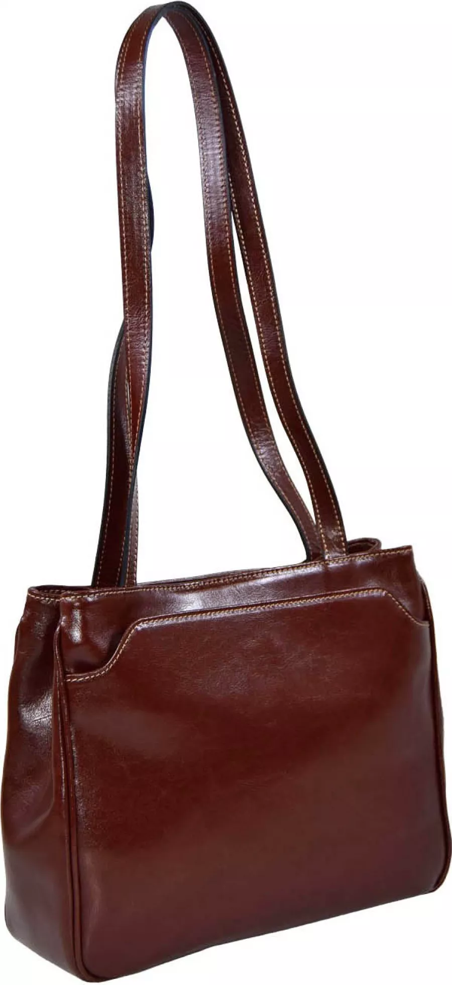 Poseta din piele naturala maro coniac model 182 MAGAZINUL DE GENTI 1320 ...