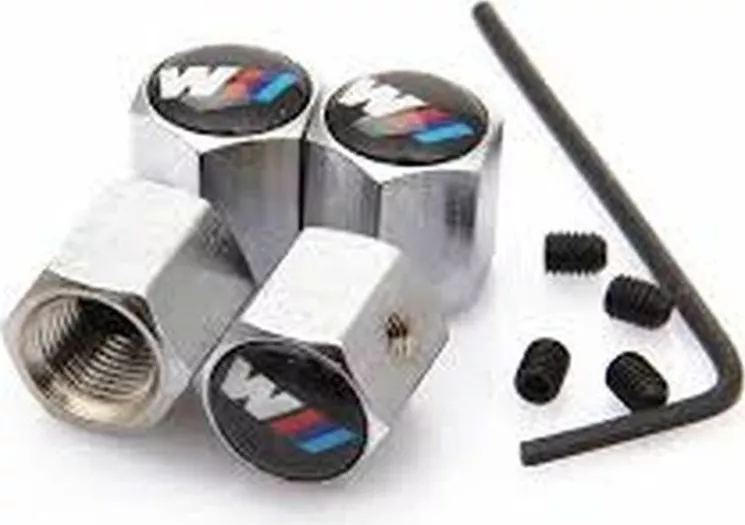Set 4 capacele Bmw M Power ventil roti antifurt ventil mpower - cel.ro
