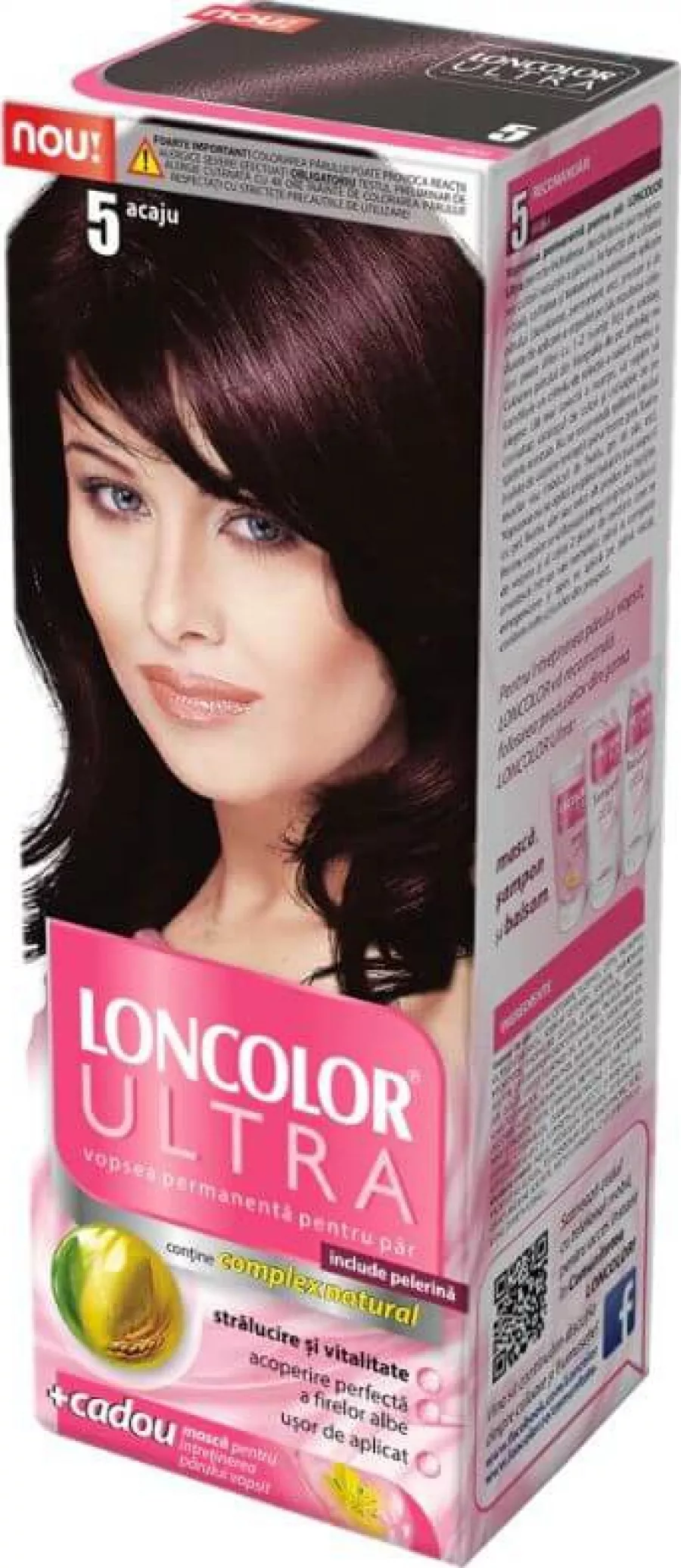 LONCOLOR Ultra 5 100 ml Acaju | Vopsea de Par Permanenta ROPAP163NP050