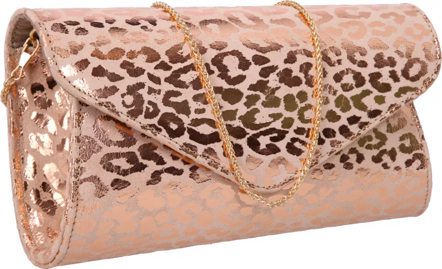 Plic elegant auriu din piele cu imprimeu pantera model 08 MAGAZINUL DE ...