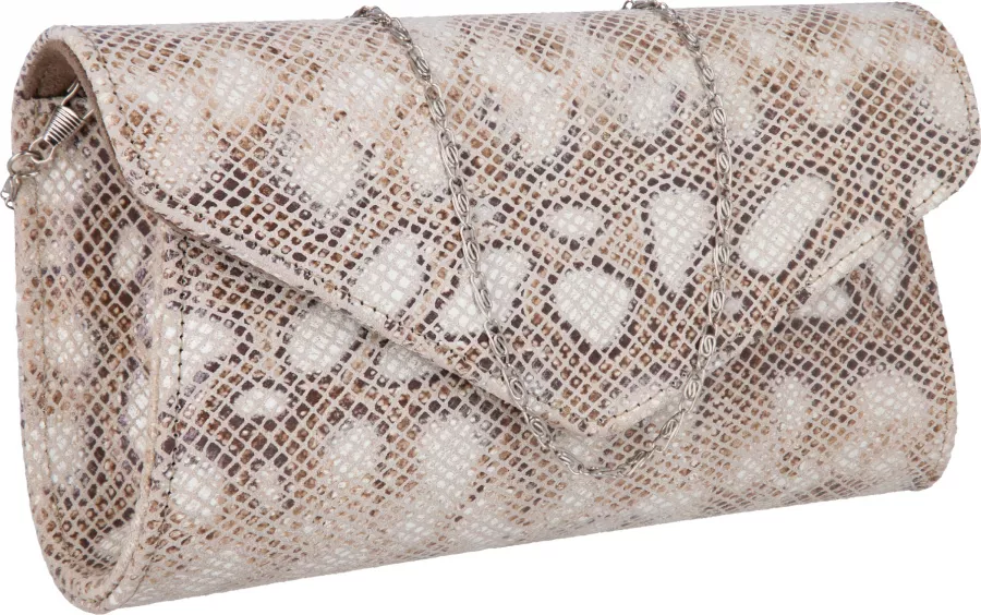 Plic elegant bej/crem din piele tip piton model 08 MAGAZINUL DE GENTI ...