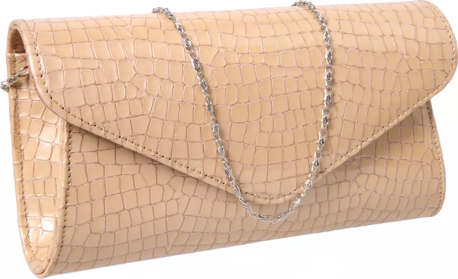 Plic elegant bej/nude din piele lacuita croco model 08 MAGAZINUL DE ...