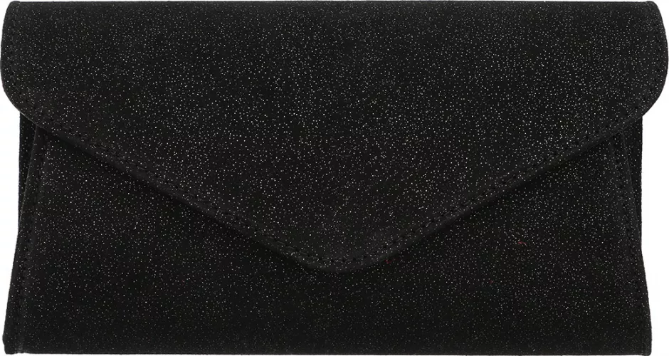 Plic elegant negru din piele intoarsa sidefata intens model 08 ...