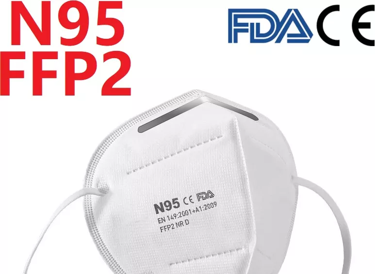 Masca de protectie FFP2/ N95/N95 5straturi certificare CE | 1pcs-ffp2