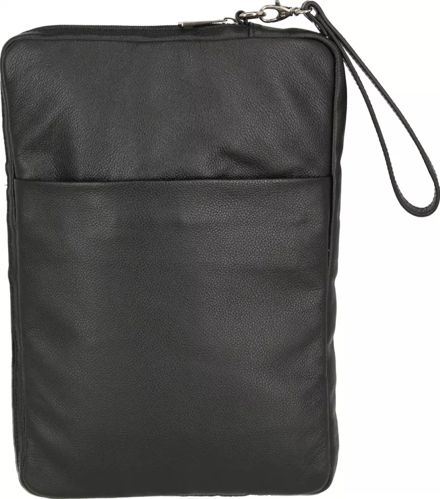 Mapa din piele cu fermoar pentru documente sau laptop model 072 negru ...