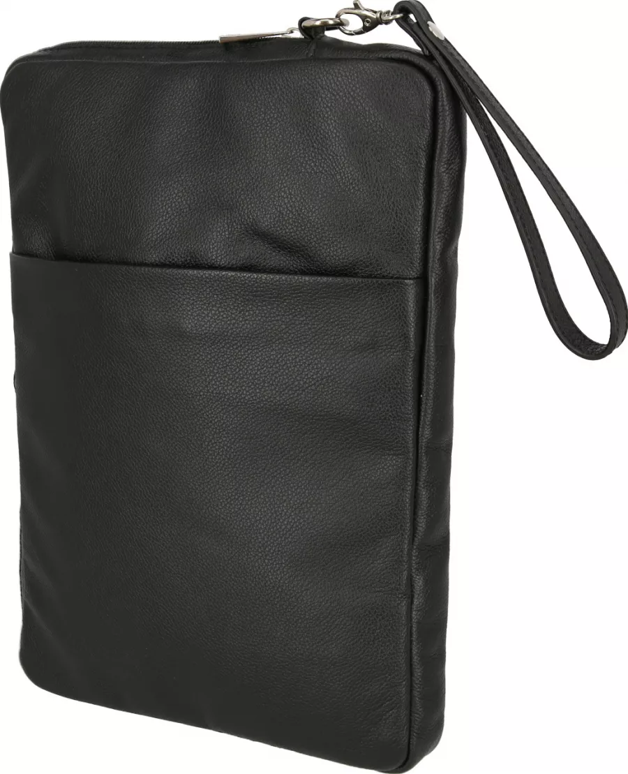 Mapa din piele cu fermoar pentru documente sau laptop model 072 negru ...