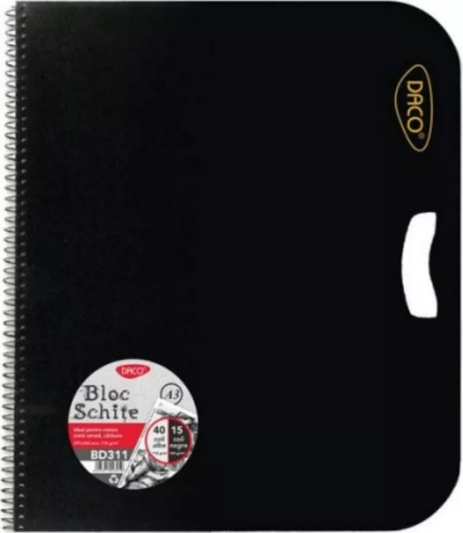 Daco tip Mapa Coli Albe si Negre A3 55 File/Set 40 Coli Albe 110 g 15 ...