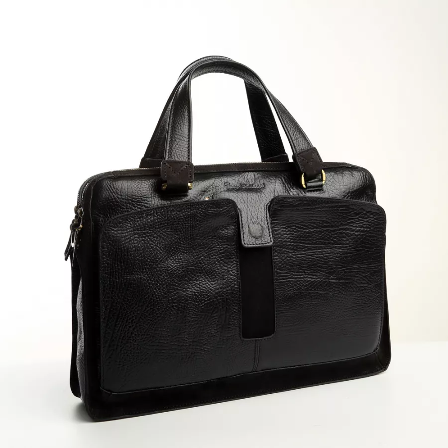 Geanta de acte din piele naturala neagra Tony Bellucci model T5059 ...