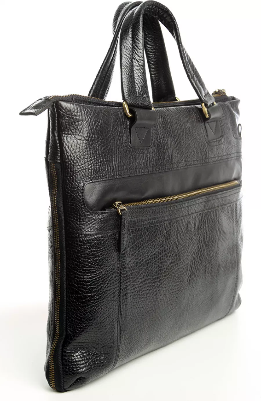 Geanta de laptop din piele naturala neagra Tony Bellucci T5120 ...