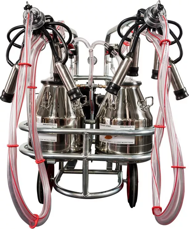 APARAT DE MULS VACI 2+2 2 BIDOANE INOX 30 LITRI 2 POSTURI 2+2s30 - cel.ro