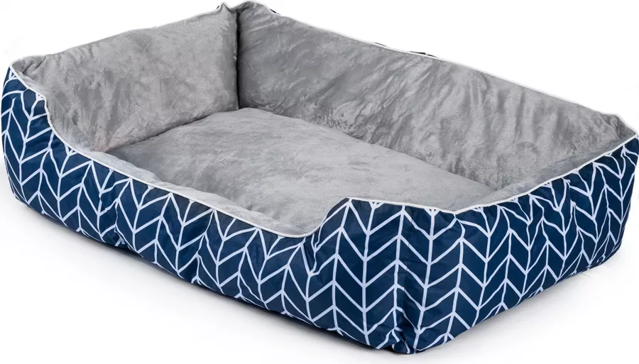 Culcus Confortabil pentru Caini sau Pisici 100 x 70 x 25 cm Albastru ...