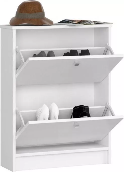 Pantofar cu 2 sertare alb 60 x 80 x 20 cm GL0271 - cel.ro