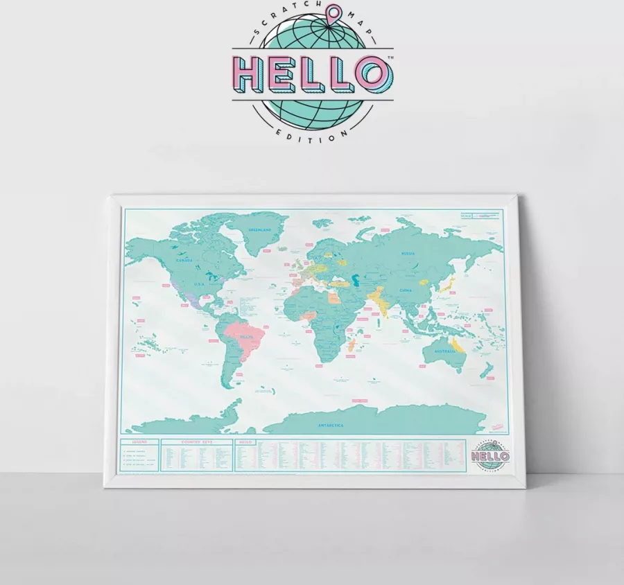 Harta razuibila de perete 59.4cm x 82.5cm Luckies of London - Hello ...