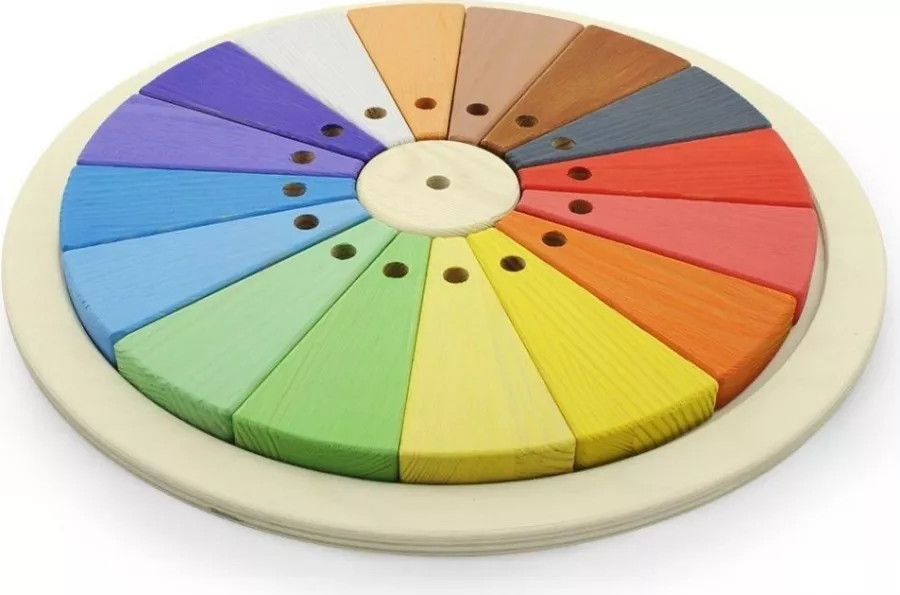 Jucarie lemn Elica -kit cuburi multicolore 67103ST - cel.ro