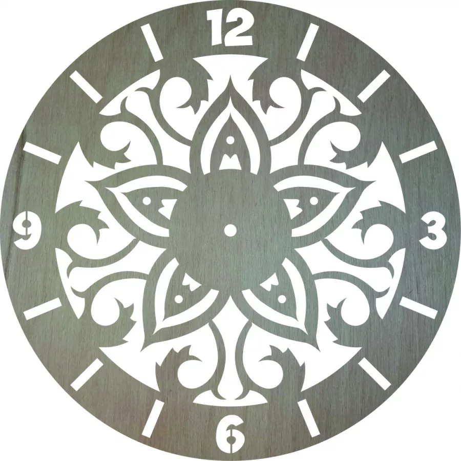 Ceas floral Lemn 40 cm 3DEO35 - cel.ro