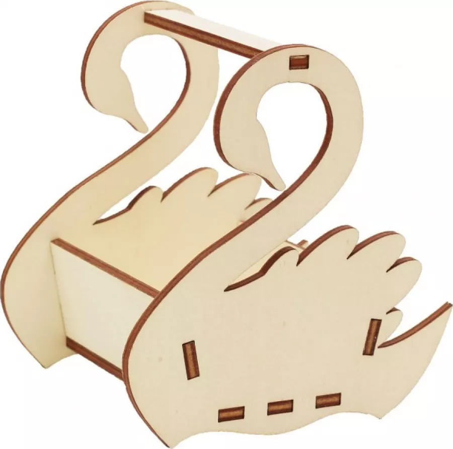 Cutie mare pentru Aranjamente Florale Model lebada Lemn 19x10x20 cm ...