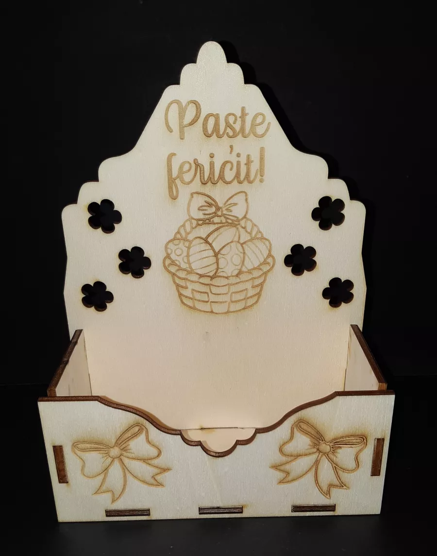 Cutie mica pentru Aranjamente Florale Iepure de Paste Lemn 15 cm ...