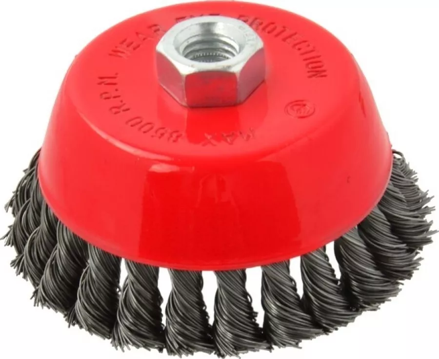 Perie de sarma rotativa impletita 100mm 4 M14 Geko G00592 g00592