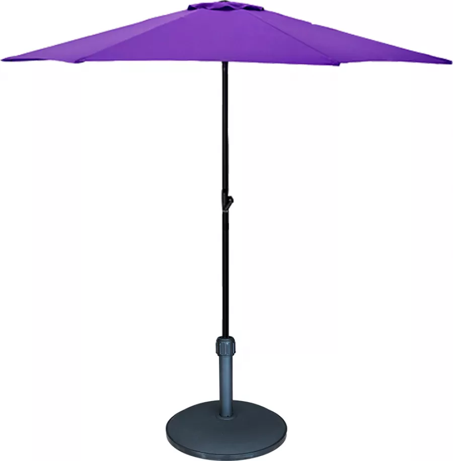 Umbrela soare 300cm culoare mov cu suport rotund 15kg culoare neagra ...