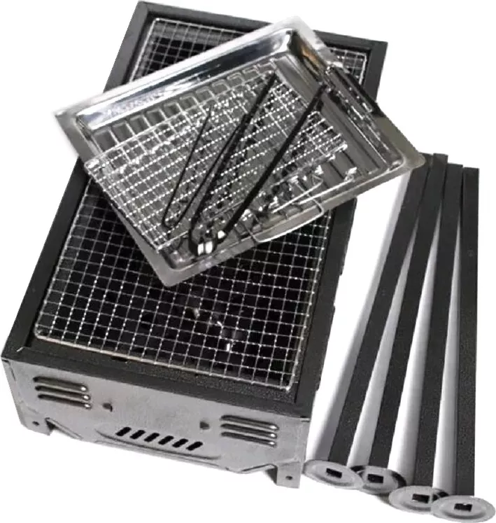 Gratar de gradina demontabil metal 60x50x31 cm paleta gratar inclus ...